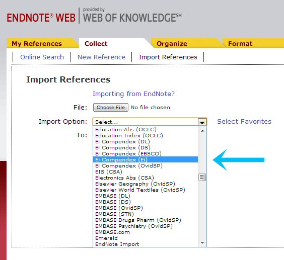 Using EndNote Web with Science Databases