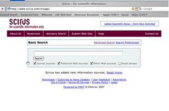 Scirus -- for Scientific Information