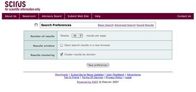 Scirus -- for Scientific Information