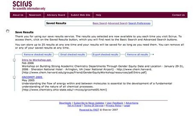 Scirus -- for Scientific Information