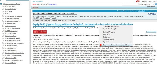 RSS Feeds from STM Databases: Innovative Possibilities